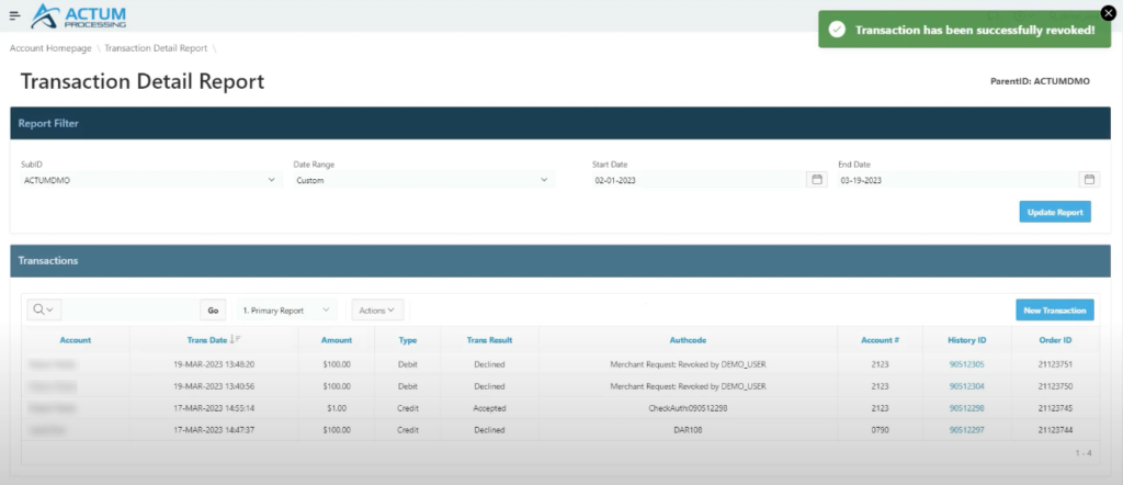 How to Cancel or Revoke a Transaction - Actum Processing