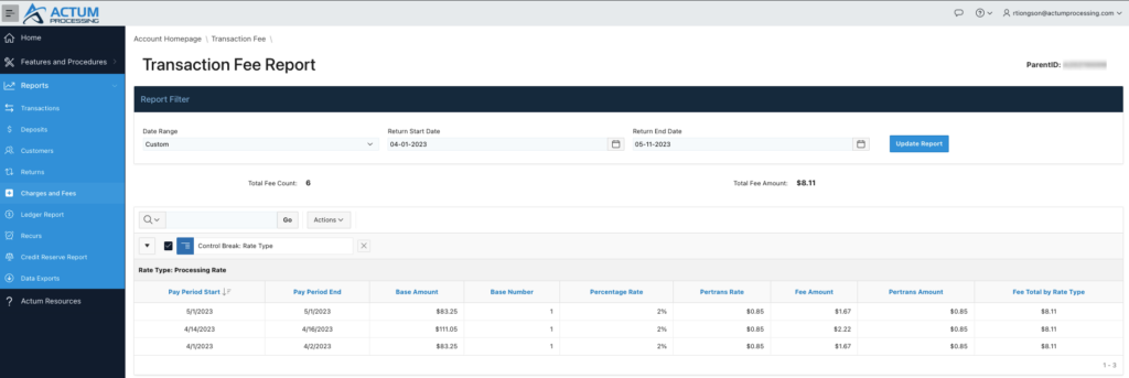 Actum Portal: Navigating the Portal's Menu Options