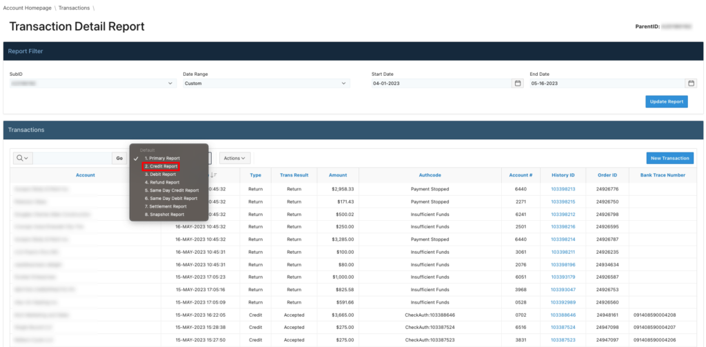 Credit Reserve Report: Understanding the Report via Actum Portal