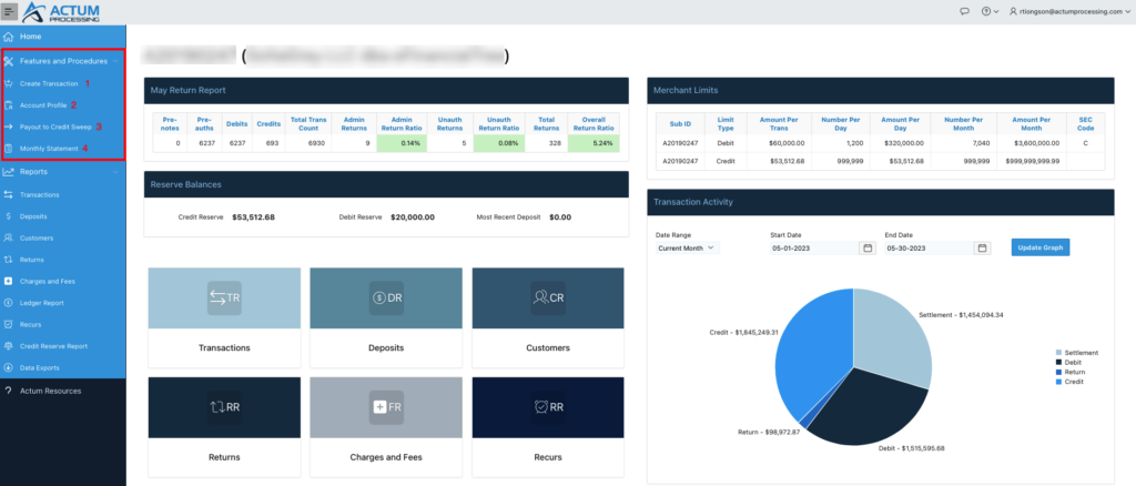 Actum Portal: Navigating the Portal's Menu Options