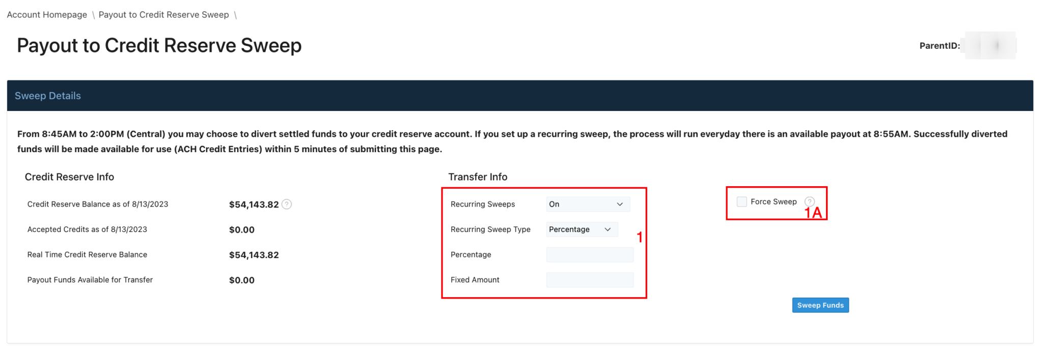 Payout to Credit Reserve Sweep: How It Works and Its Impact